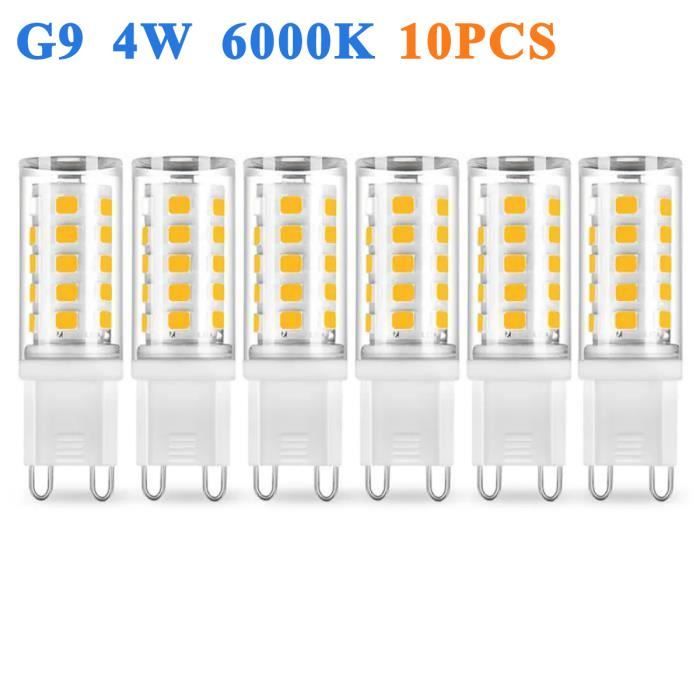 Ampoule LED 6x G9 4W équivalent à 40W Blanc Chaud 550LM AC220V - Cdiscount Maison