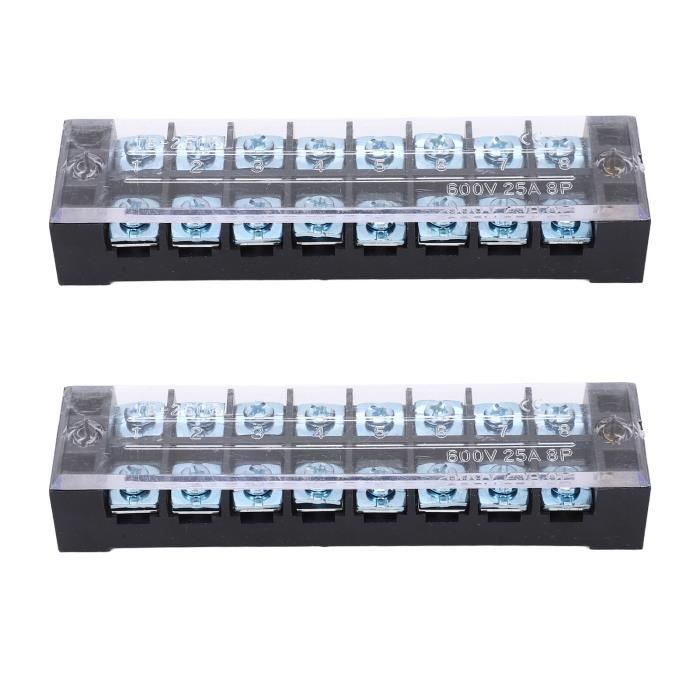 Bornier à vis - EJ.LIFE - 2PCS - 600V - 25A - Courant élevé - Intérieur ...