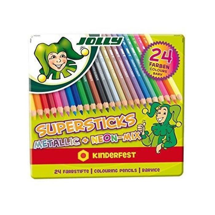 Jolly Supersticks Premium European Metallic and Neon Colored Pencils ...