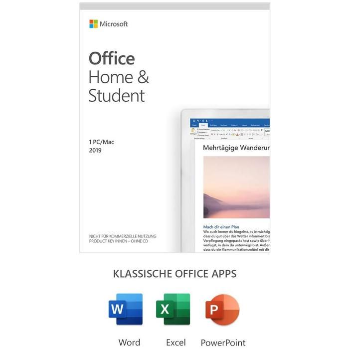 Microsoft MS Office 2019 Home & Student [DE] PKC.P6 for Windows 10 ...