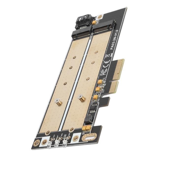 Pwshymi carte adaptateur SSD Carte adaptateur PCI-E B-keyM-key M.2 NGFF + NVME Interface NGFF ...