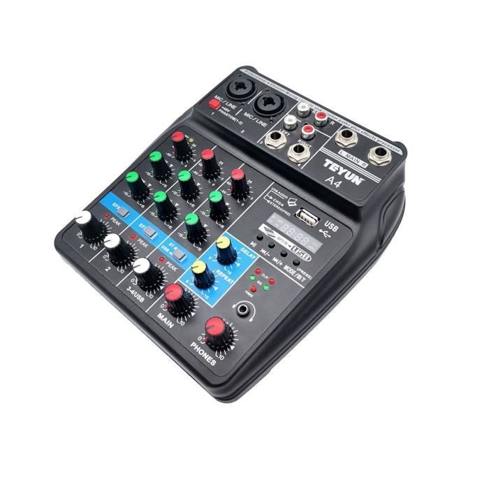 Carte son externe,TEYUN-Microphone à effets statiques,son A4,console ...