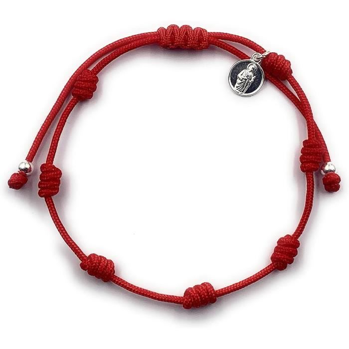 Alessandra Boho Bracelet Kabbale Rouge Pour Femme À 7 Nœuds Avec ...