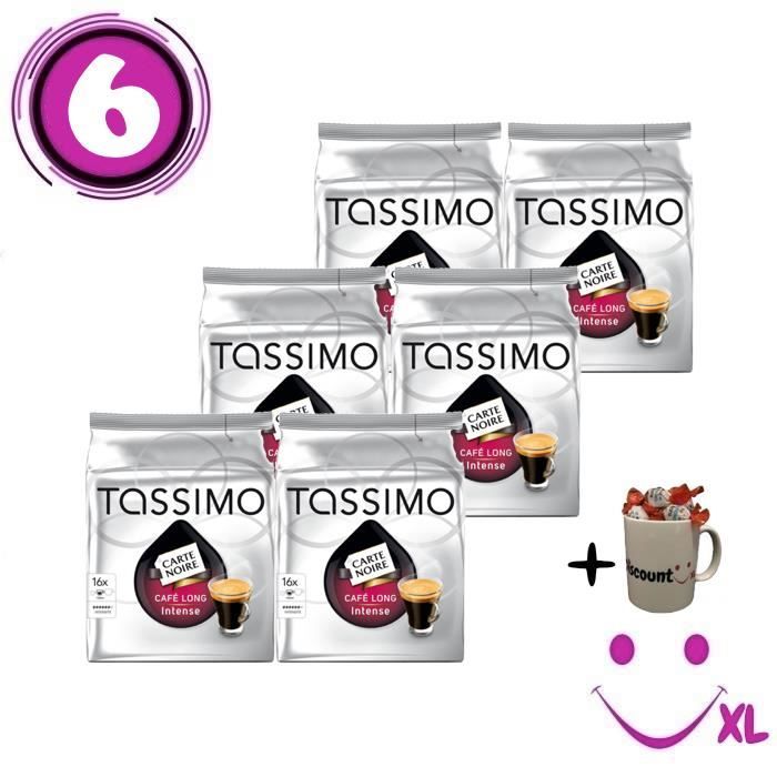 6 Tassimo Carte Noire Café Long Intense + Mug Offert - Cdiscount Au ...