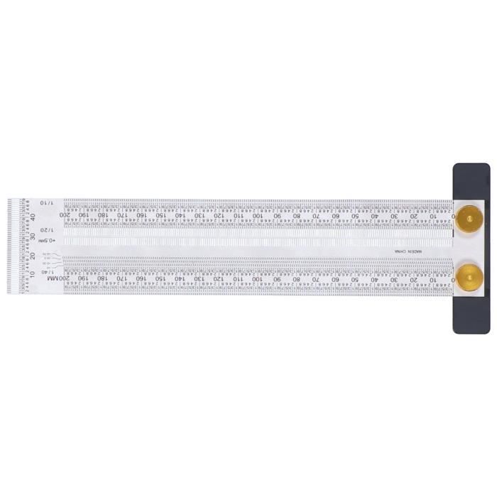 Échelle de marquage - YOSOO - Règle en acier inoxydable - Portable ...