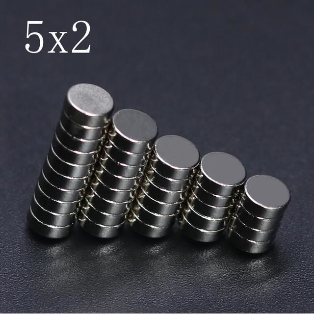 Aimant,50pcs--10-50-100-200 Pcs 5x2 Aimant Néodyme 5mm X 2mm N35 Ndfeb ...