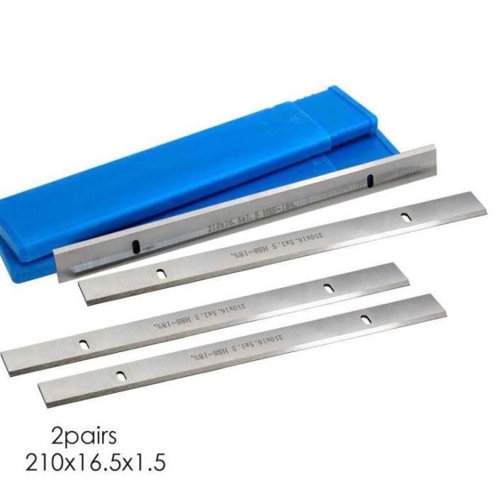 GTY12603-RABOTEUSE,Lot de 2 Paires lame Rabot HSS 210 mm,Pour Erbauer ...