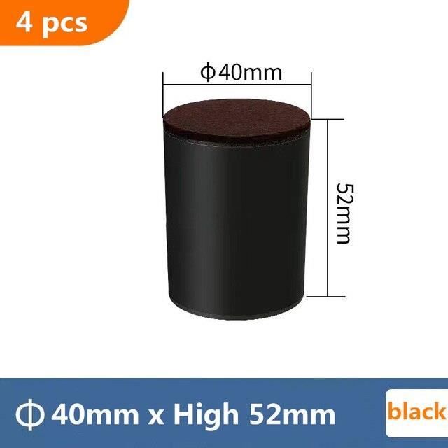 PIED DE MEUBLE,black 40x52mm--Coussinets de pieds antidérapants pour ...