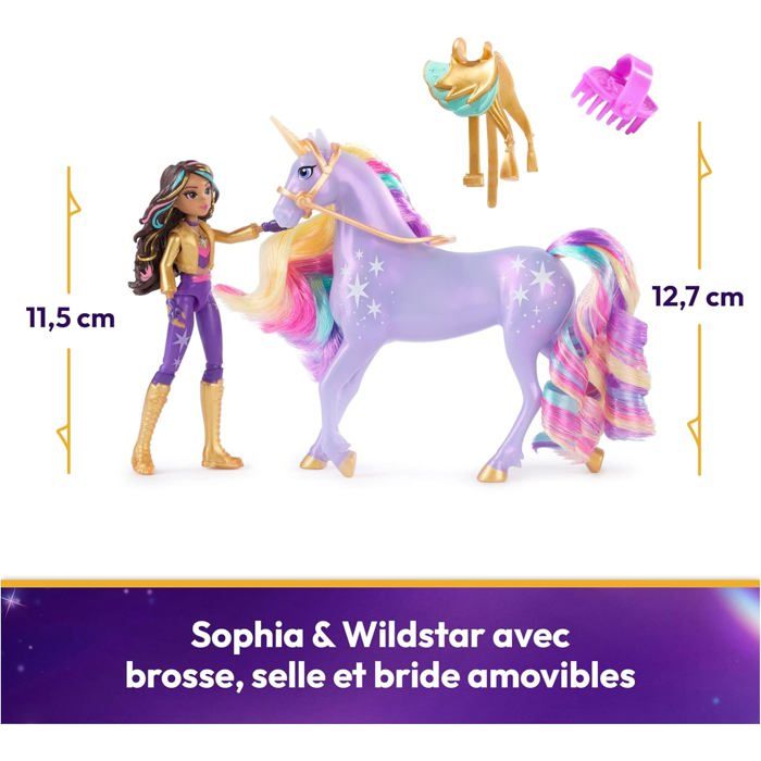 Unicorn Academy Licorne Wildstar avec Poupée Sophia : Jouet Inspiré de ...