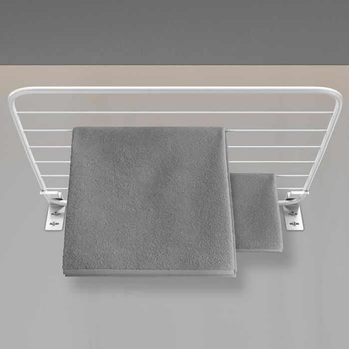 Sechoir Mural Beda 70X50Cm, Etendoir À Linge Mural Dépliable À Capacité ...