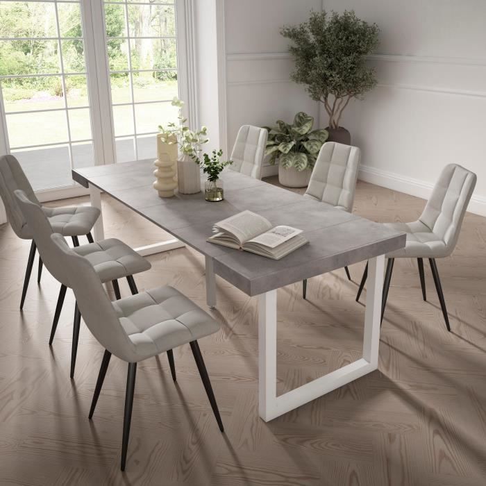 Table console extensible, 220, Pour 10 personnes, 222x90x72,6cm, Pieds ...