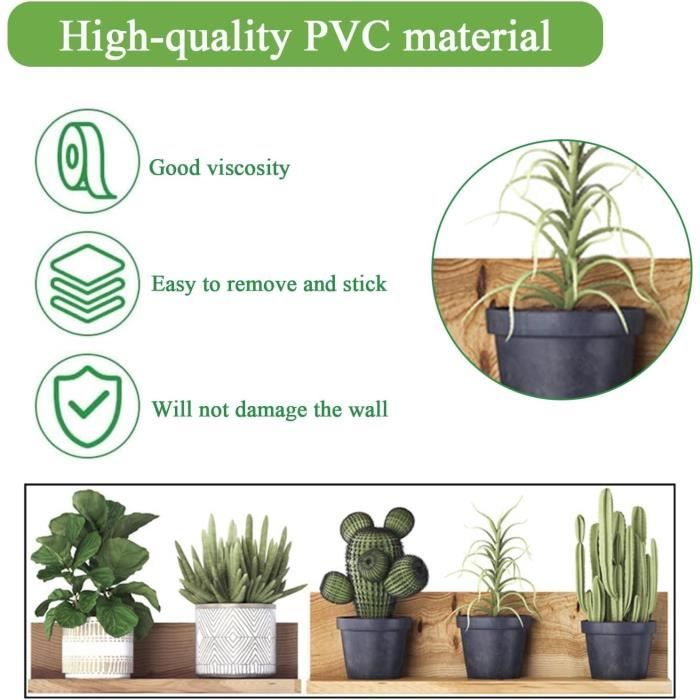 3D Sticker Mural Plantes 30X90Cm Décoration Murale Sticker Plante Auto ...