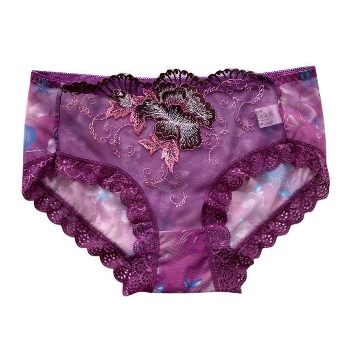 Caleçon Lingerie Sexy Femme Dentelle String Ouvert Culotte G-Pants ...