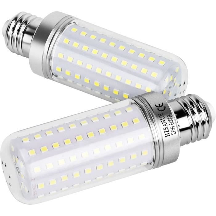 Led Ampoule À Maïs 26W, 200W Équivalent Ampoules À Incandescence, E27 Edison Vis Ampoule, 6000K ...