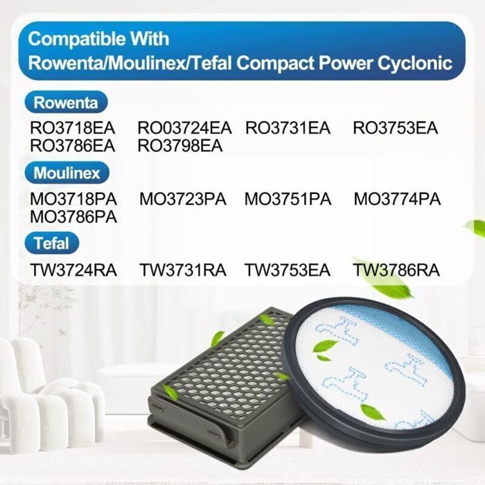 Filtre HEPA pour aspirateur Rowenta/Moulinex/Tefal Compact Power ...