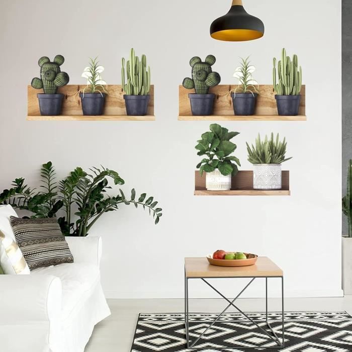 3D Sticker Mural Plantes 30X90Cm Décoration Murale Sticker Plante Auto ...