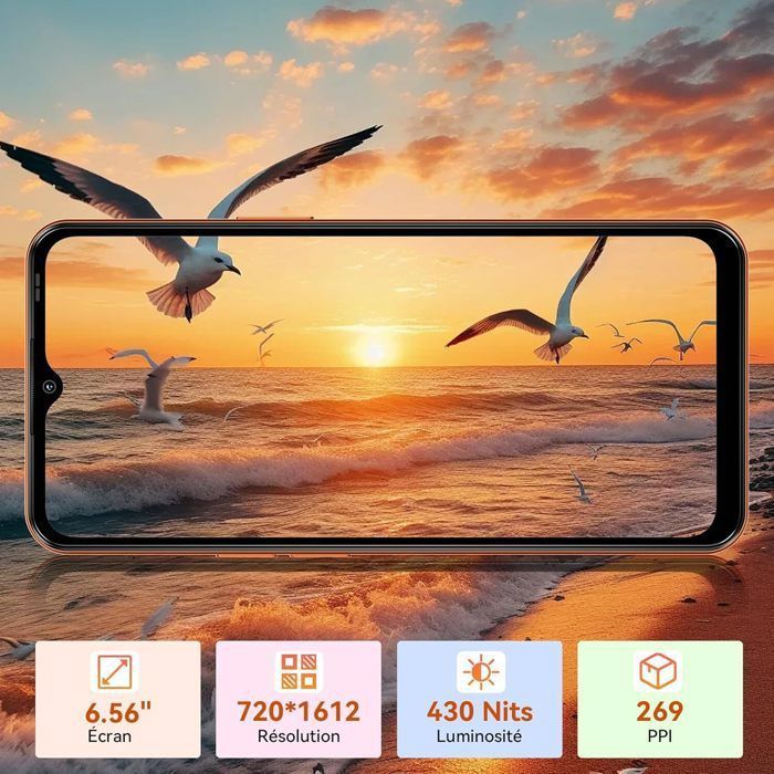 Smartphone Blackview WAVE 7C,Android 16 Téléphone Portable,6.56" 16Go(4 ...