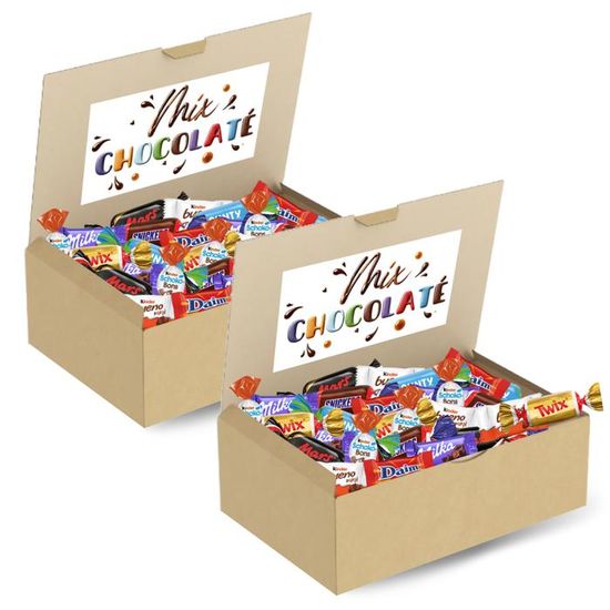 MIX CHOCOLATÉ | Assortiment de 2x100 Mini Chocolats à partager | 2 ...