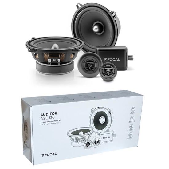1 kit 2 voies FOCAL AUDITOR ASE-130 ASE130 5" 13 cm 50 watt rms 100 watt max avec 2 woofers 2 ...