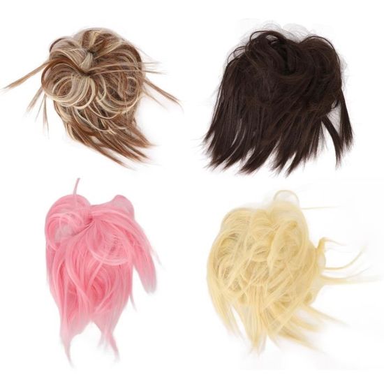 KIMISS chignon queue de cheval 4pcs Messy Hair Bun Extensions de ...