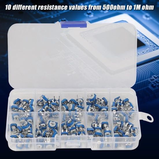 Minifinker potentiomètre Pot de coupe à résistance Variable, 100 pièces ...