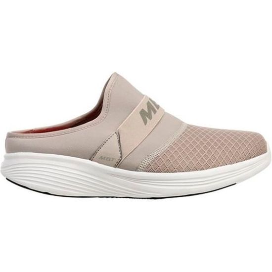 Sneakers Slip On MBT Taka pour Femmes - Textile - Taupe - Blanc - A ...