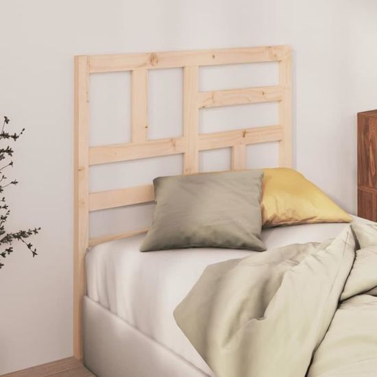 Tête de lit pour lit simple - 81x4x104cm, Bois massif de pin - Pour Chambre, Montage Facile ...