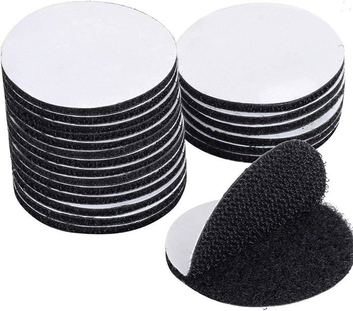 60 pices Bande Velcro Auto-Adhsive Trs Forte 60 x 60 mm Noir PZCC ...