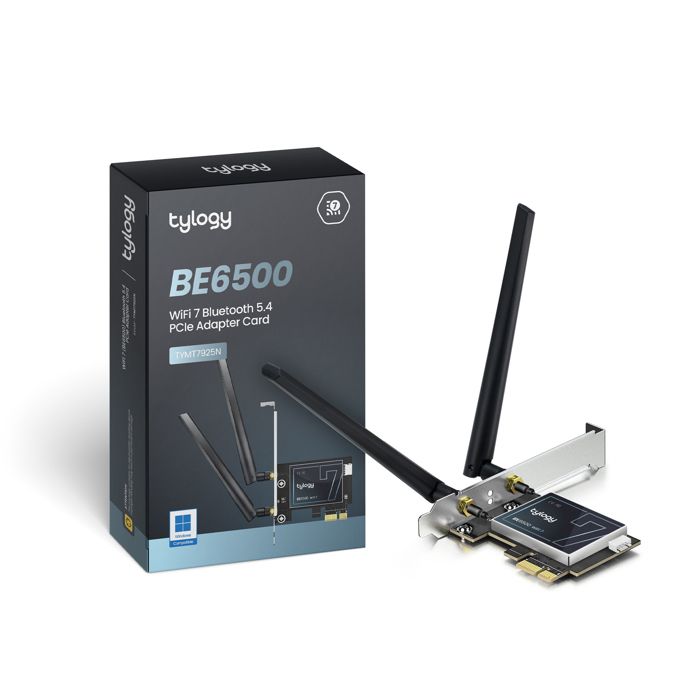 Tylogy Carte WiFi 7 BE6500, Bluetooth 5.4, Tri-Bandes 6GHz-5GHz-2.4GHz ...