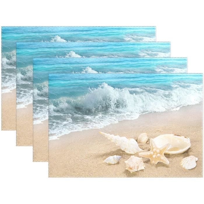 Sets de Table de Plage Bord de mer Sets de Table Sets de Table de Salle ...