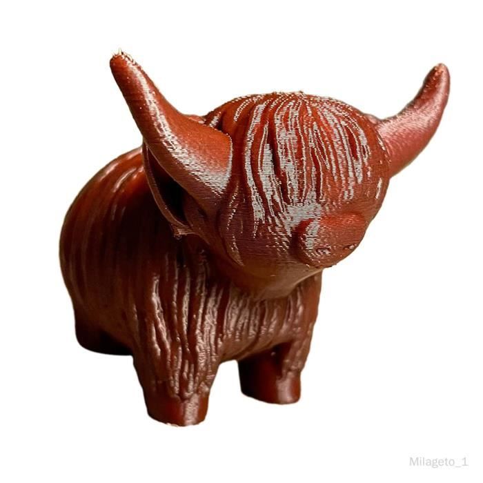 Figurine de vache, Sculpture de table, Miniature de collection, ornement artisanal pour étagère ...