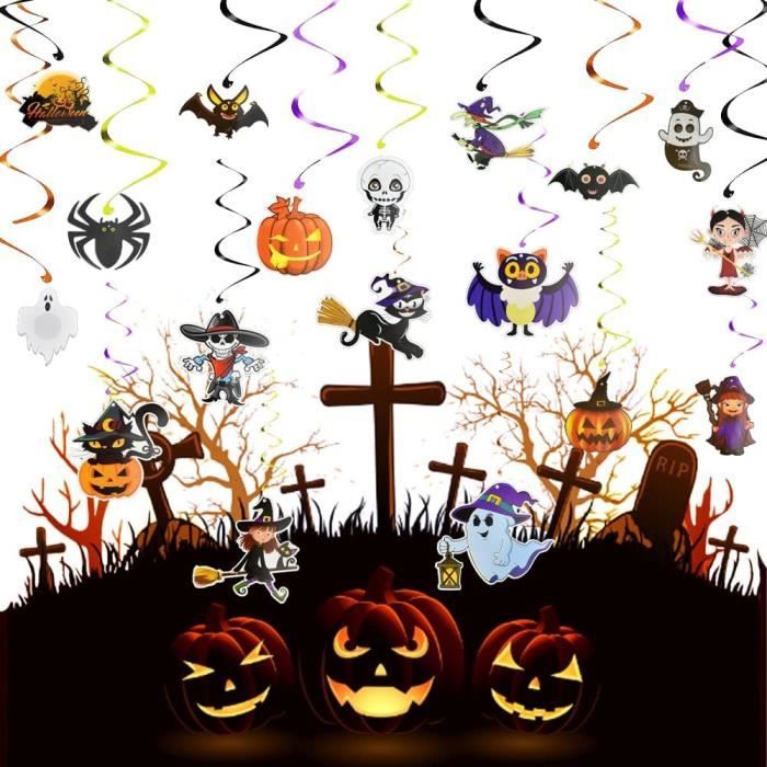 Tancuder 18 Pièces Décoration Halloween À Suspendre Halloween Spirale ...