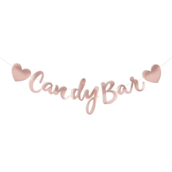 Candy Bar Bannière en Papier Banderole Candy Bar Mur Décoration pour ...