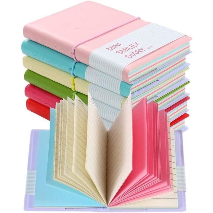 Carnet Petit Format, 96 feuilles, 6 couleur Smiley Cahier Bloc Notes ...