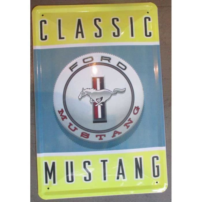 Plaque décorative - FORD - Ford Mustang - Métal peint - 30x20 cm - Pré ...