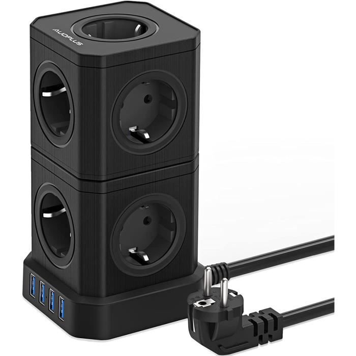 Tour Multiprise Usb, Multiprise Electrique Avec 10 Prises (4000W-16A ...