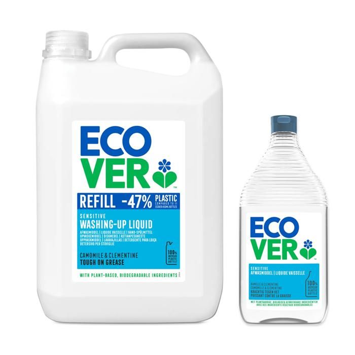 Ecover - Liquide Vaisselle - Grand Format 5 L + 950 ml - camomille & clémentine - Cdiscount ...