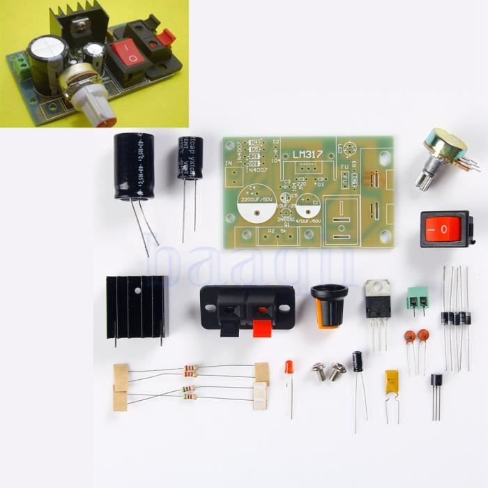 LM317 kit réglable de tension régulée abaisseur module d'alimentation ... LM317 kit réglable de tension régulée abaisseur module d'alimentation ...