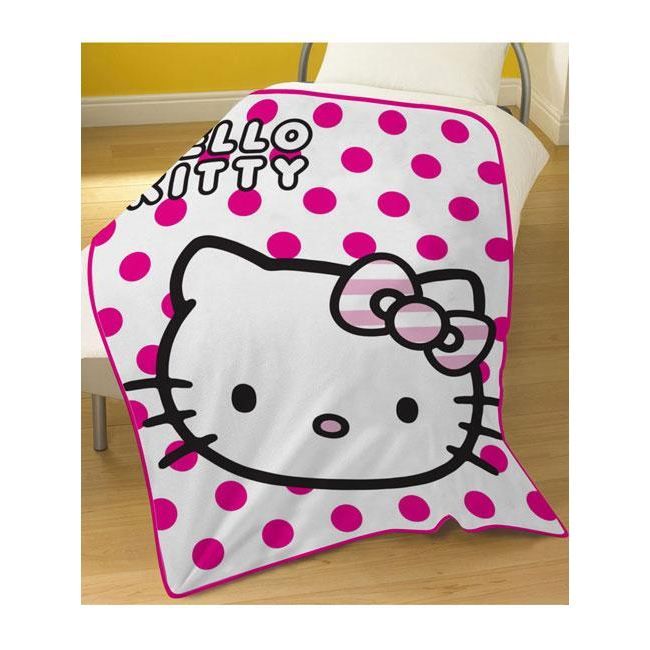 HELLO KITTY - Plaid polaire - Cdiscount Maison