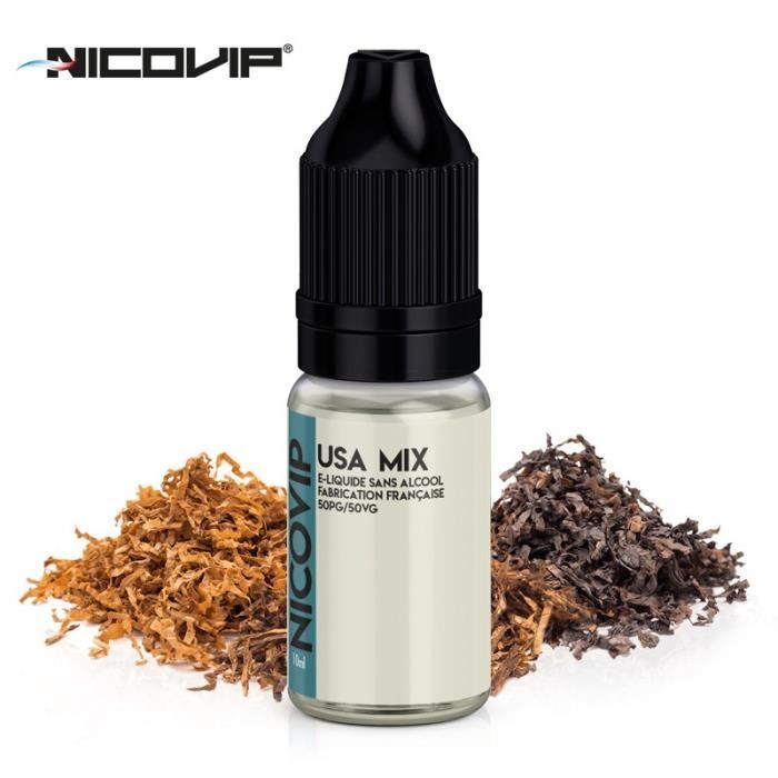 Pack 10 E-liquides Nicovip USA Mix 10ml - 0mg - Cdiscount Au quotidien
