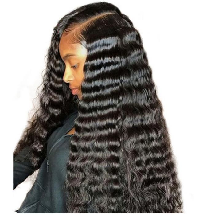 Perruque Bresilienne Humain Cheveux Wavy Lace Front Lace Wig (Densité ...