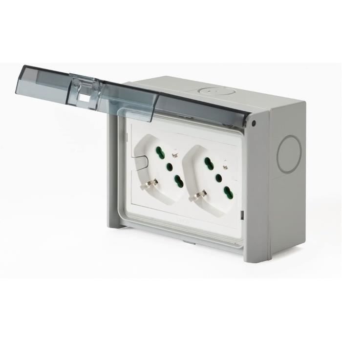421021Par Multiprise Universelle À Encastrer Opera-Pla Double Prise ...