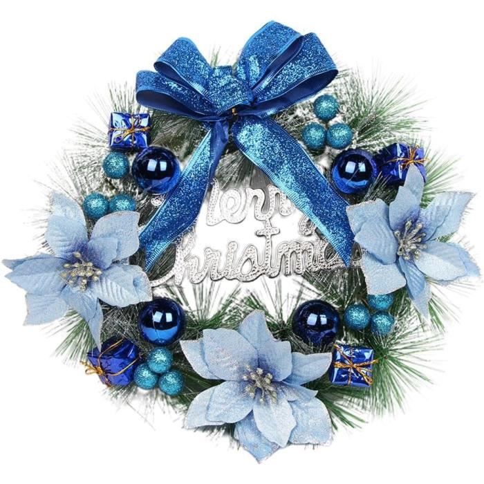 Couronne de Noël en épicéa avec boules de pin artificielles à suspendre ...