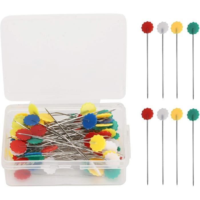 100 Pièces Épingles À Coudre Couture Fixation Couleur Aiguille En ...