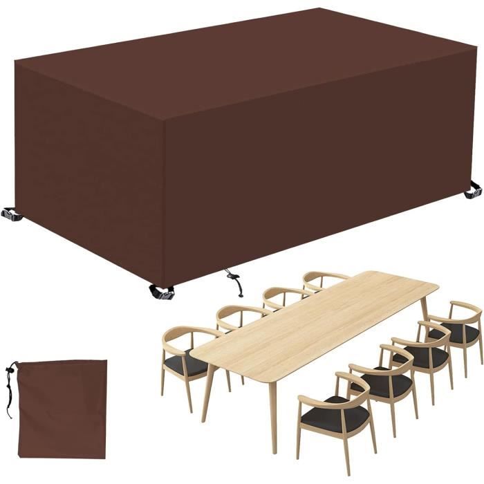 Housse Salon De Jardin Imperméable,Rectangulaire Housse De Meubles 420D ...