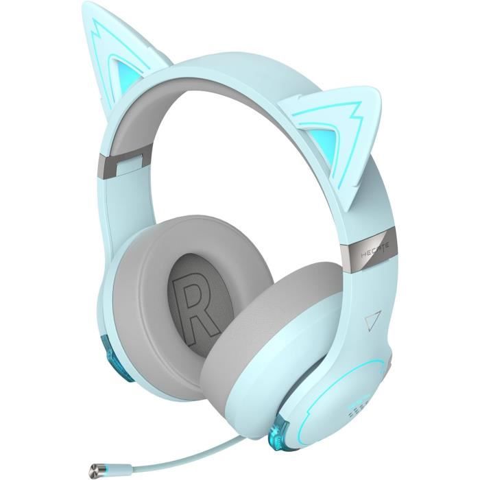 Hecate G5Bt Cat Casque Gaming Sans Fil, Micro Anti-Bruit, Oreilles De ...