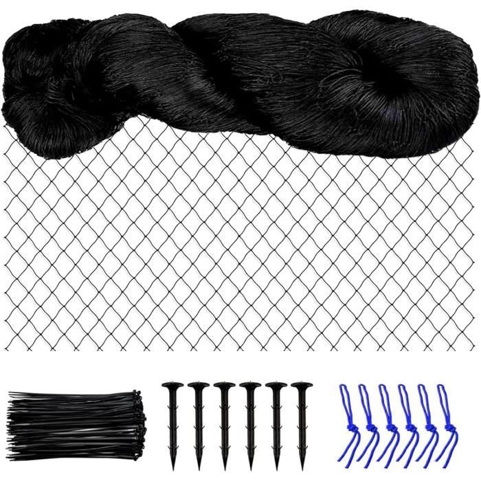Filet Anti Oiseaux,Noir 7.5Mx15M Filet Voliere,Filet Volaille Est Utilisé Pour Les Filets D ...
