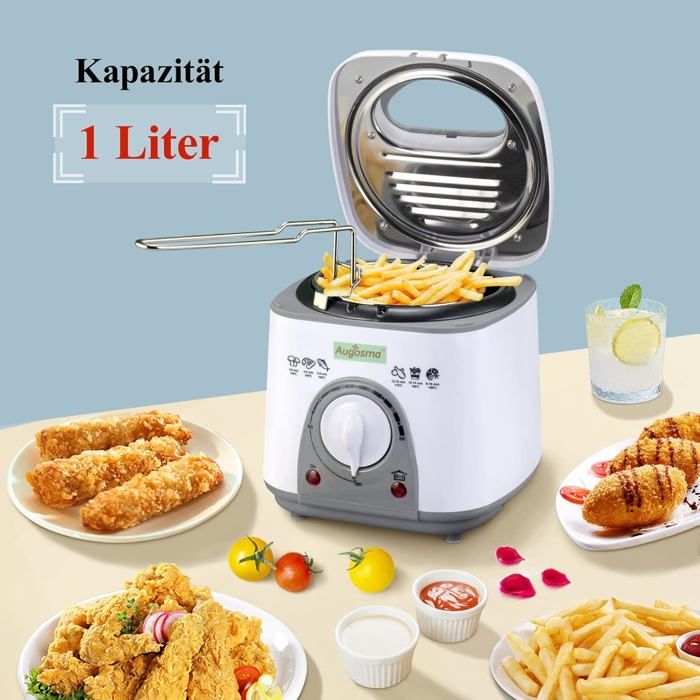 Friteuse à huile Augosoma 850-950W, petite friteuse électrique de 1 ...