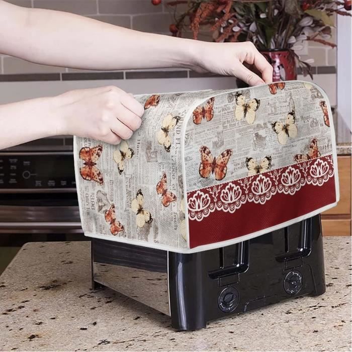 Housse De Grille-Pain 4 Tranches Avec Imprimé Floral Rétro Pour Grille ...