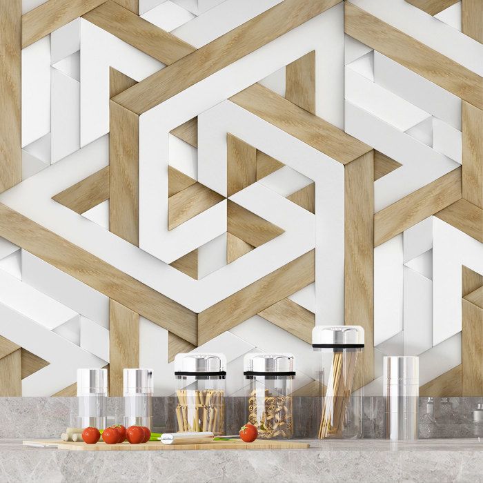 Crédence adhésive sticker pour cuisine - Lumaléa - 3617689661322 - Bois ...